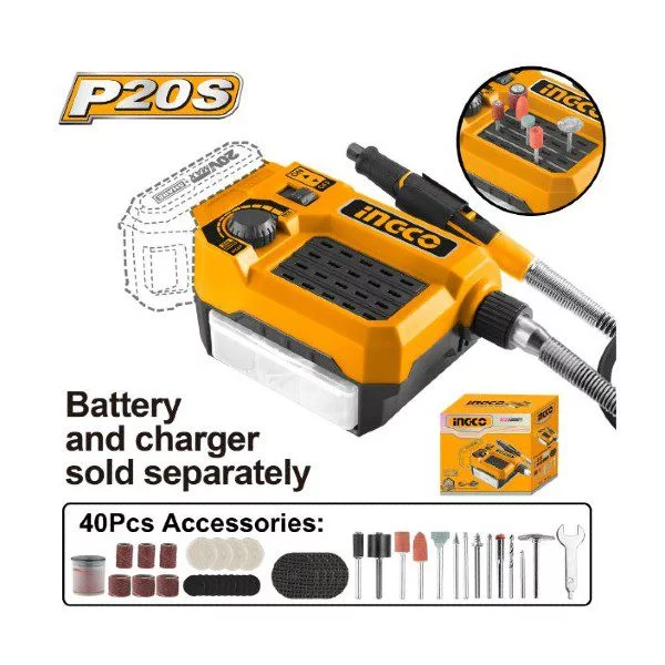 Mini Grinder - 20V Lithium-ion - Ingco - Workstead